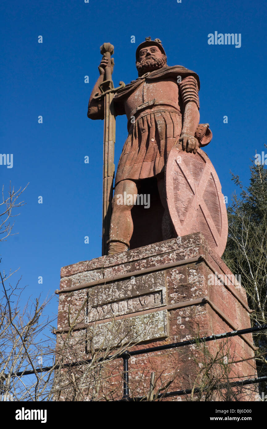 The Wallace Monument or statue at Dryburgh in the Scottish Borders - a ...