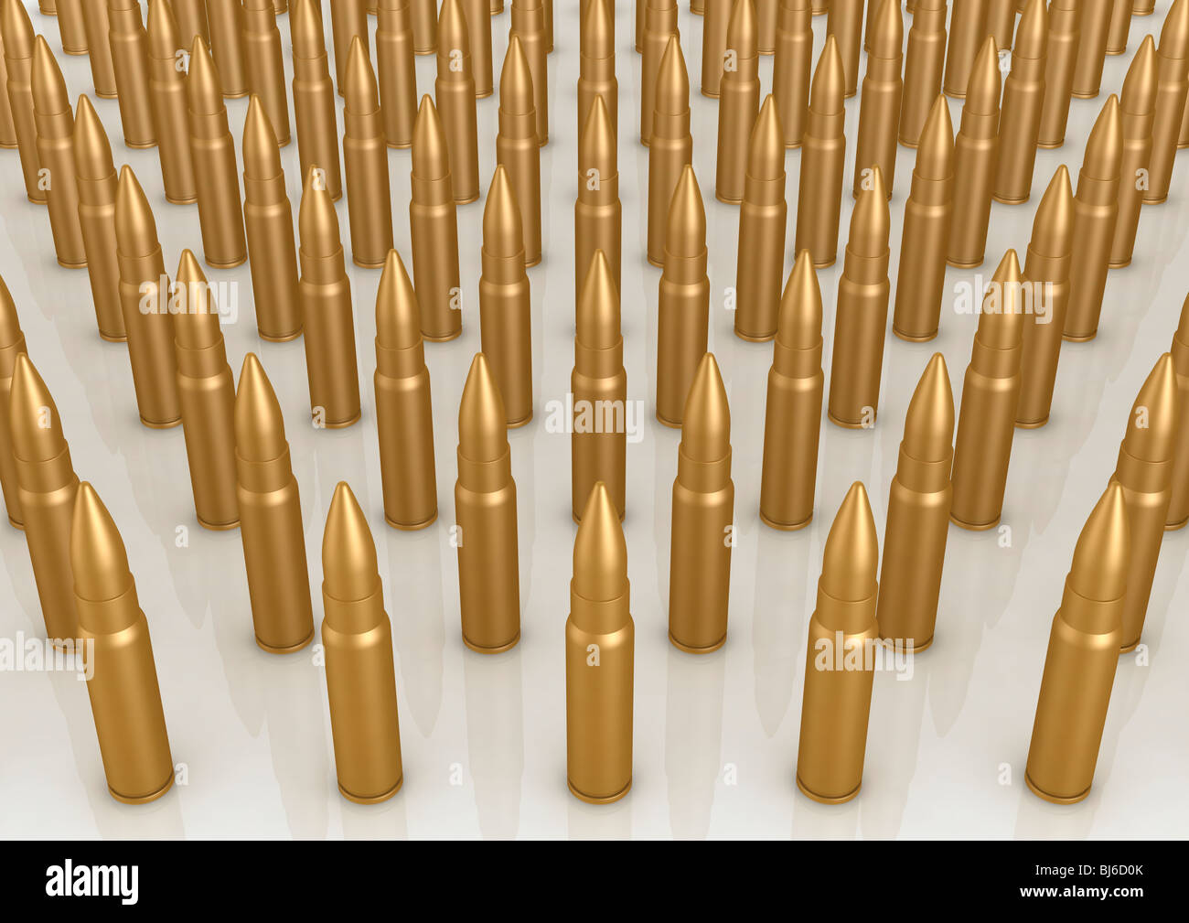 bullets standing on withe background Stock Photo - Alamy