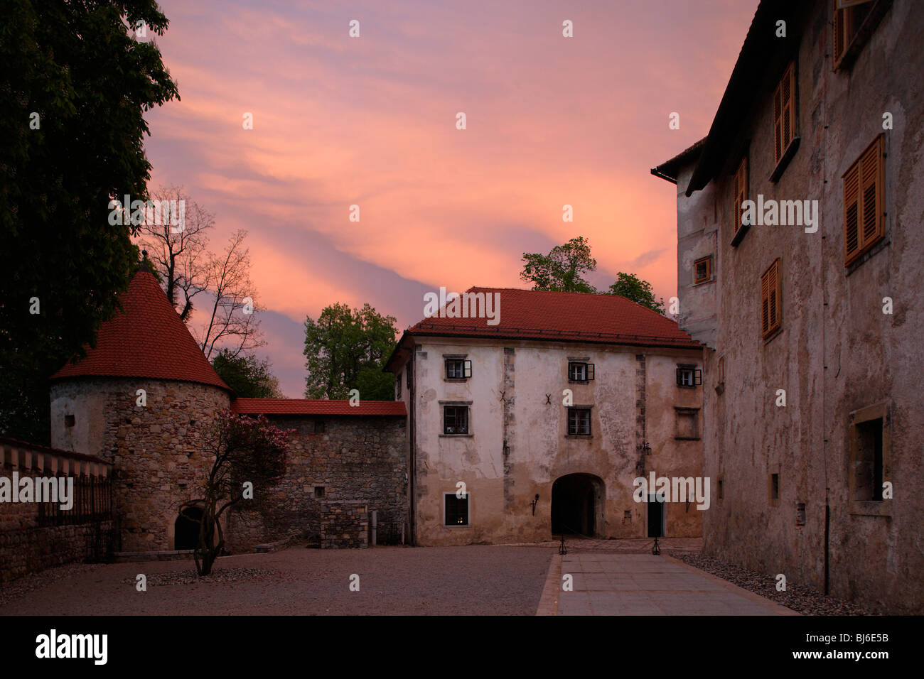 Otocec,castle,13th century,five-star hotel,Krka River,Slovenia Stock ...