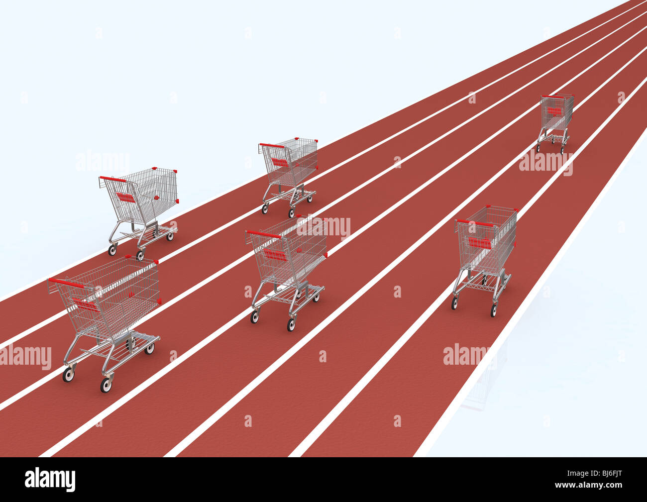 shopping cart race Stock Photo - Alamy