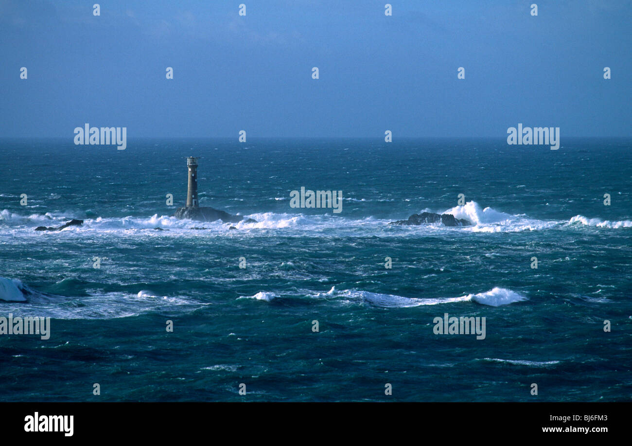 Longships lighthouse seascape hi-res stock photography and images - Alamy