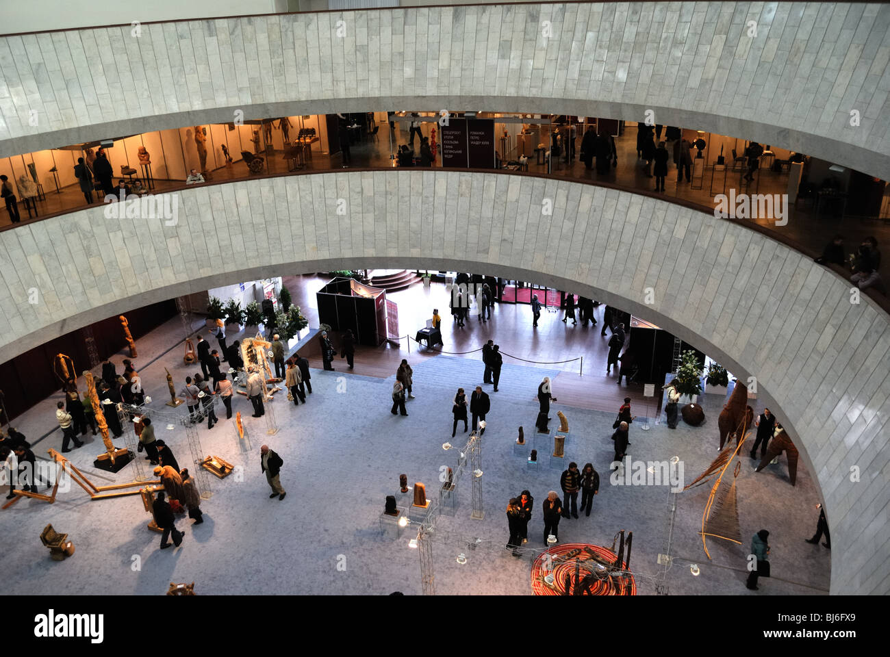 Visitors view sculptures displayed at a Great Sculpture Exhibition on ... Visitors view sculptures displayed at a Great Sculpture Exhibition on ...