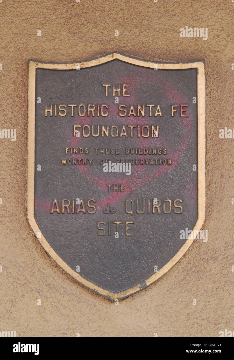 Historic sign in Santa Fe Stock Photo - Alamy