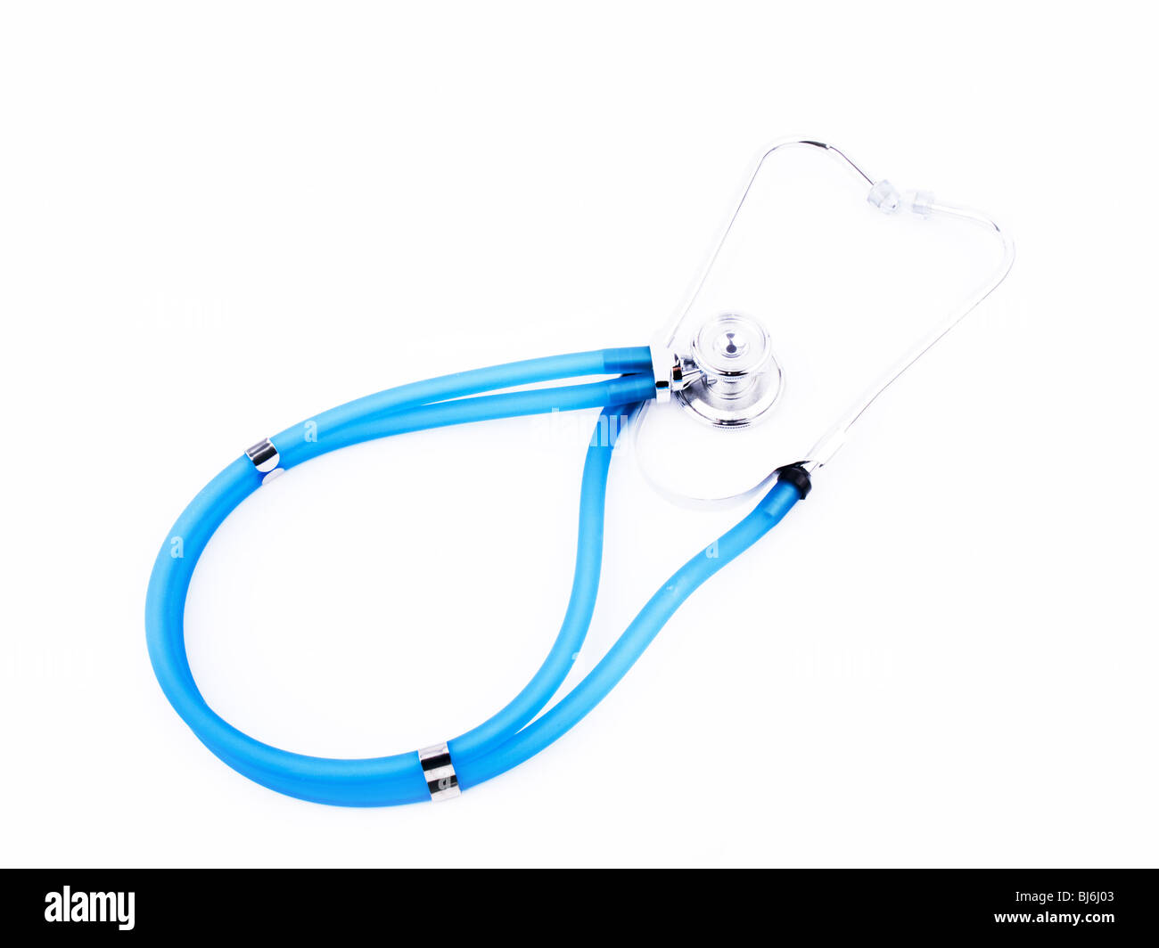 Blue stethoscope on white background Stock Photo - Alamy