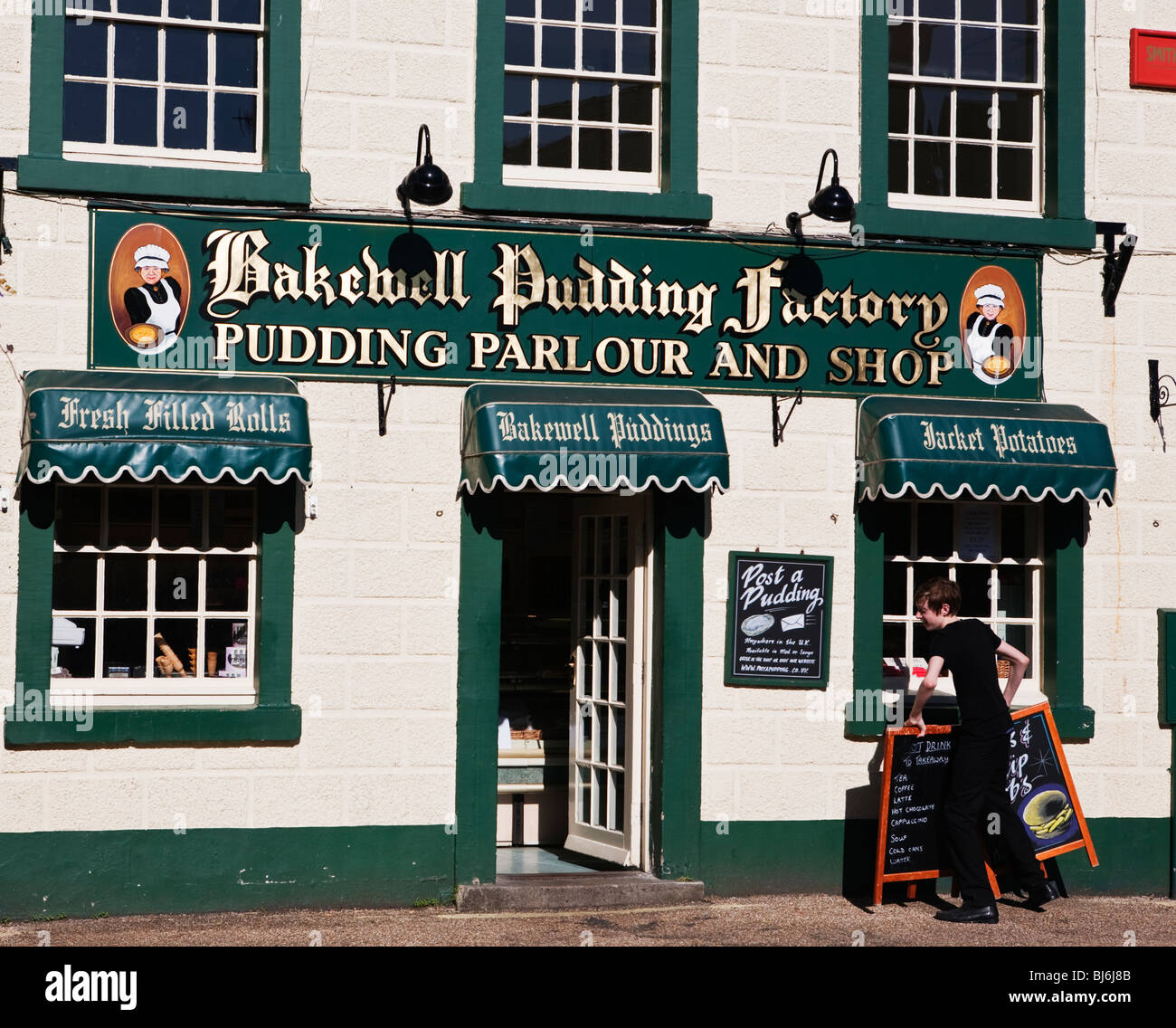 Bakewell Pudding Factory shop Derbyshire England Stock Photo - Alamy