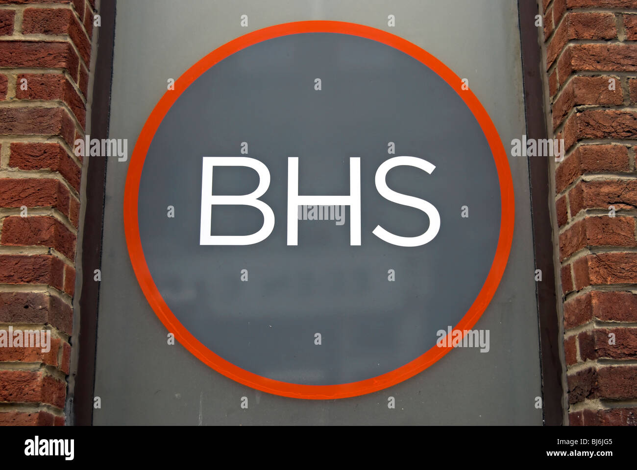 british home stores, bhs, logos at a branch of the department store in ...
