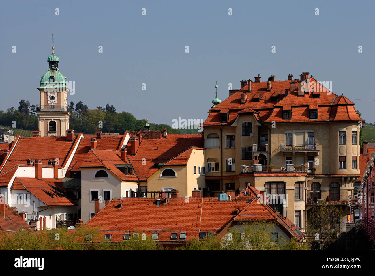 Maribor,old town,Cathedral Church of St John the Baptist,Slovenia Stock ...