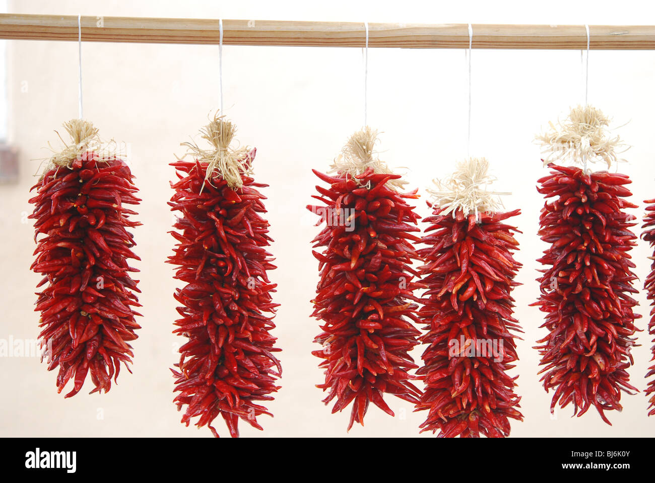 Chile ristras for sale in Santa Fe, New Mexico Stock Photo - Alamy