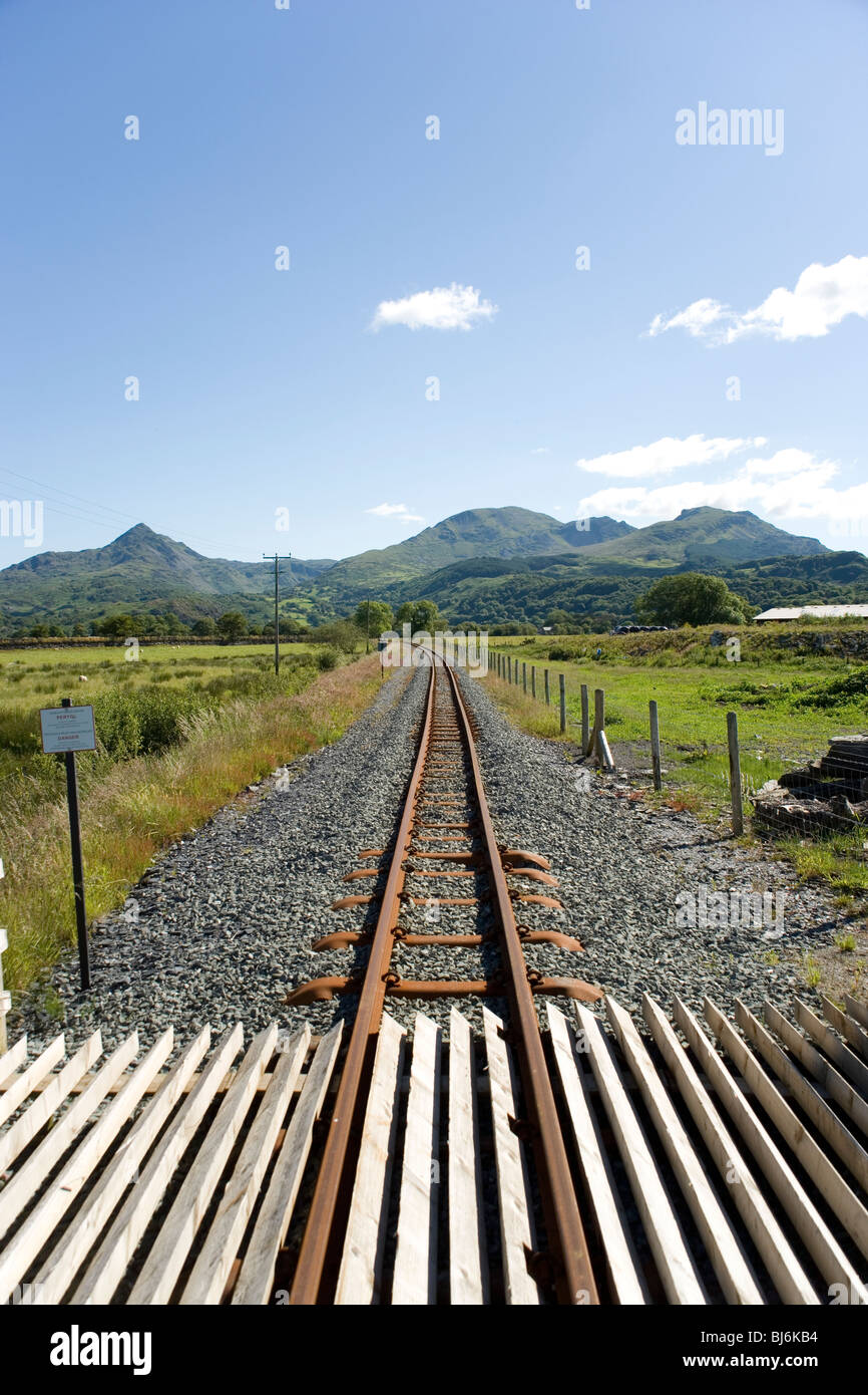 Welsh Highland Railway new railway line in the Glaslyn valley with ...