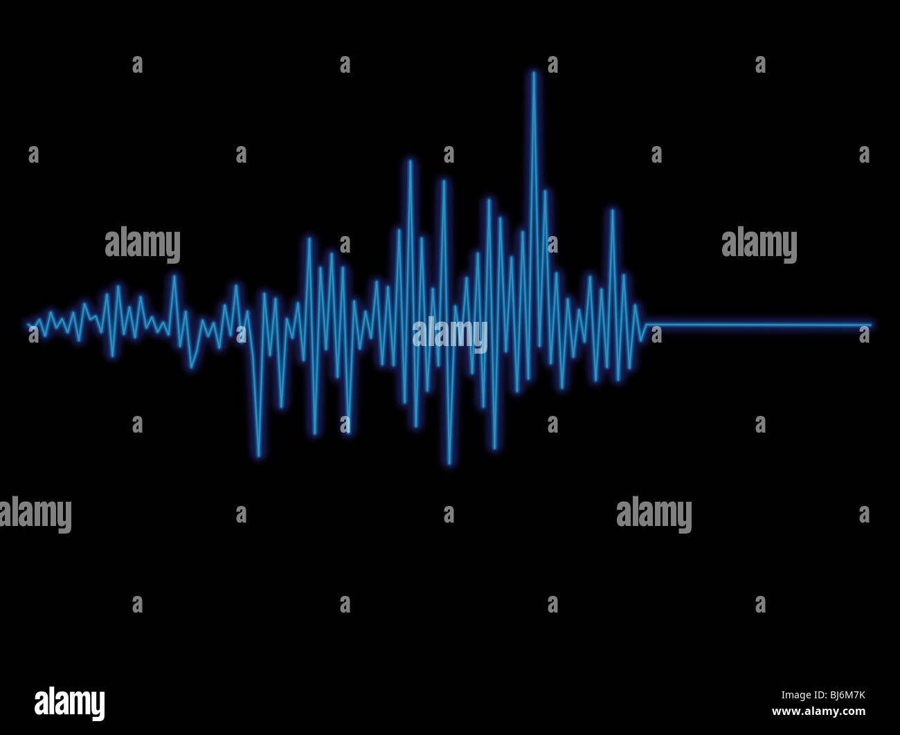 Blue line diagram depicting energy running out Stock Photo - Alamy