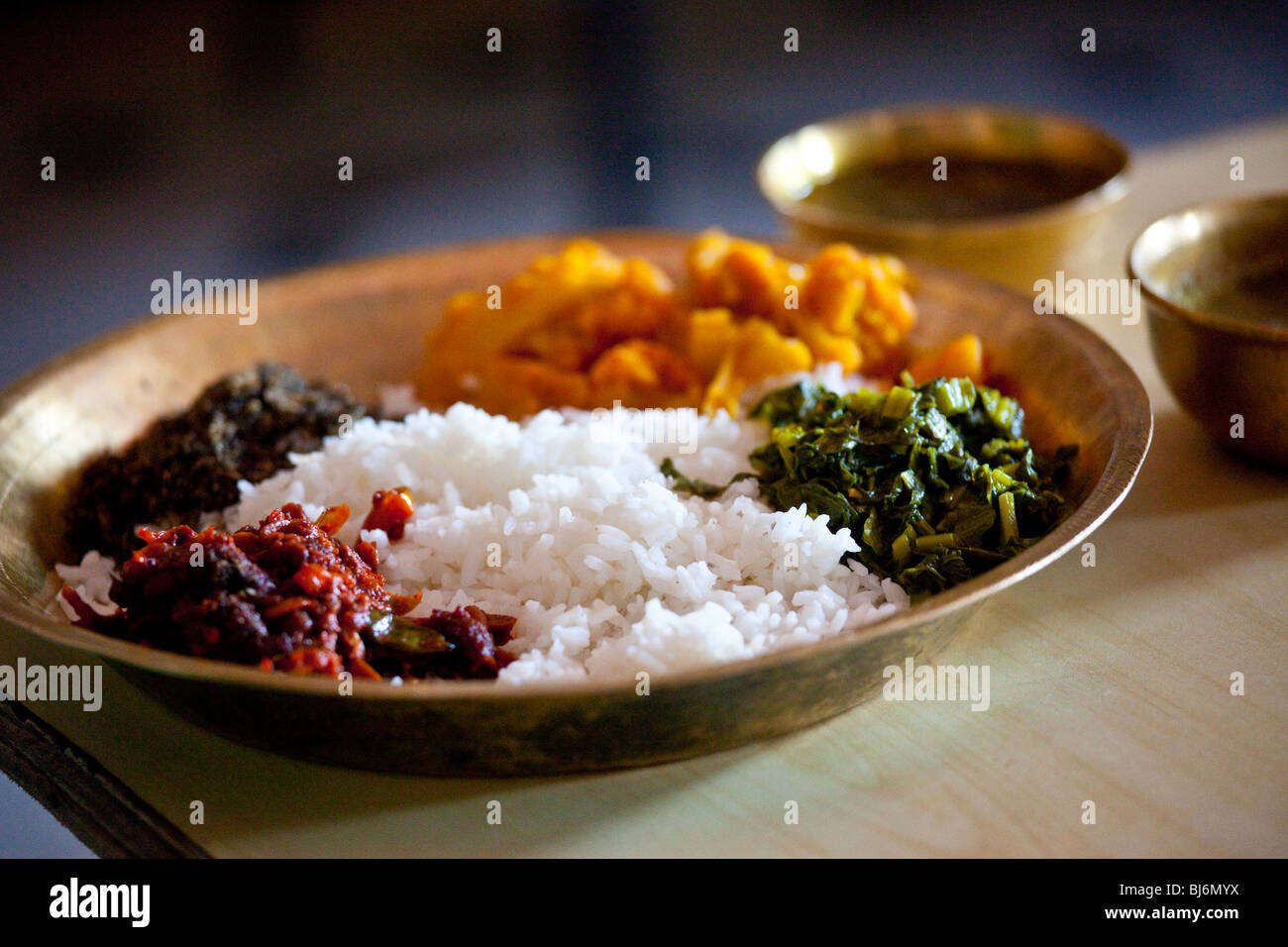 Gorkha style cuisine in Kurseong,West Bengal, India Stock Photo - Alamy