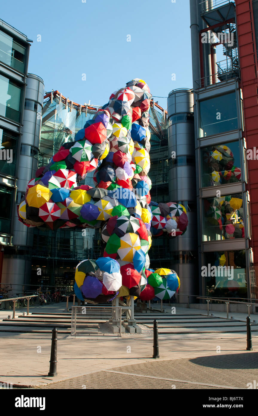 Channel 4 building in Horseferry Road with the installation 'Shelter ...