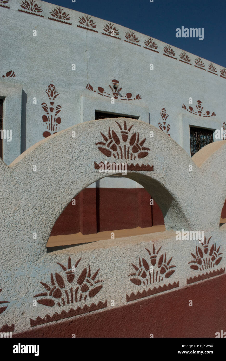 Architecture and decorations of buildings in a Nubian village shop on ...