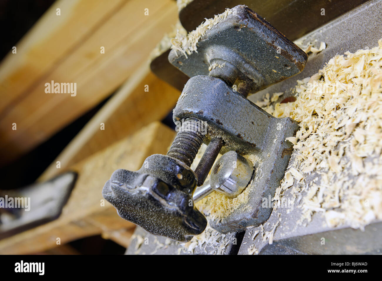 The Carpenter's Workshop - Clamp Stock Photo - Alamy