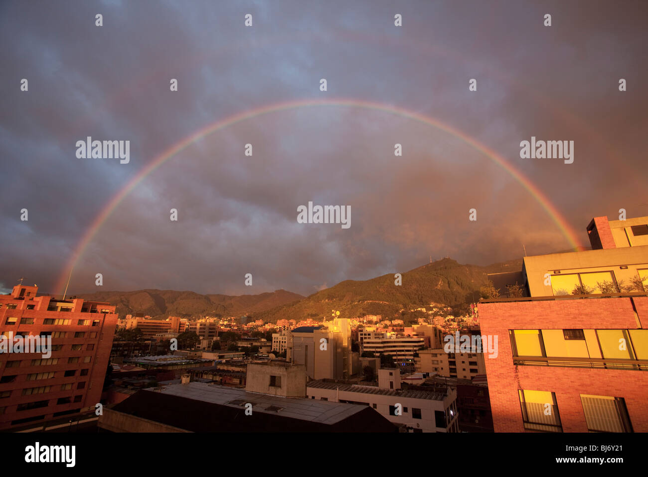 Full double rainbow Stock Photo - Alamy