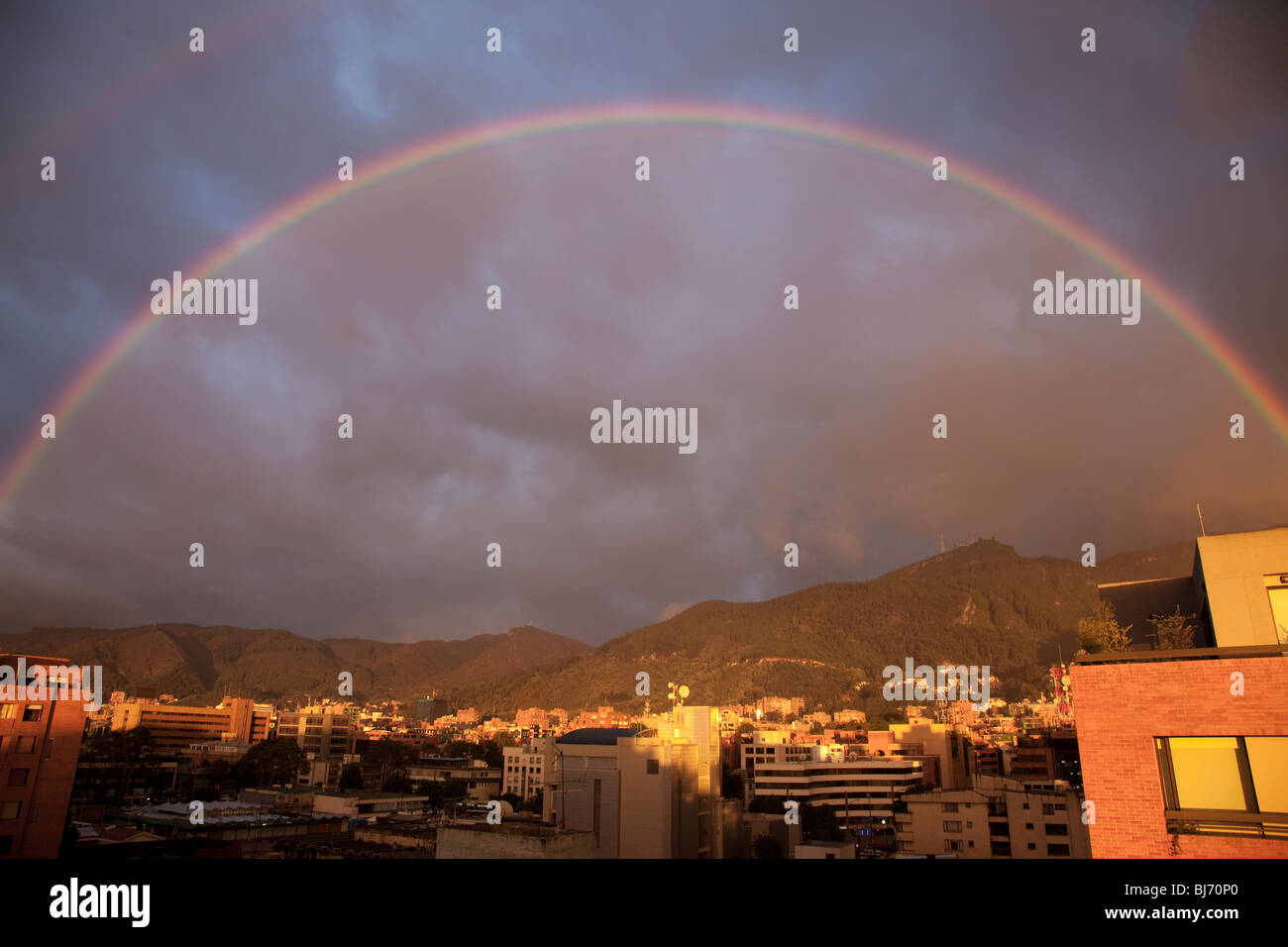 Full double rainbow Stock Photo - Alamy