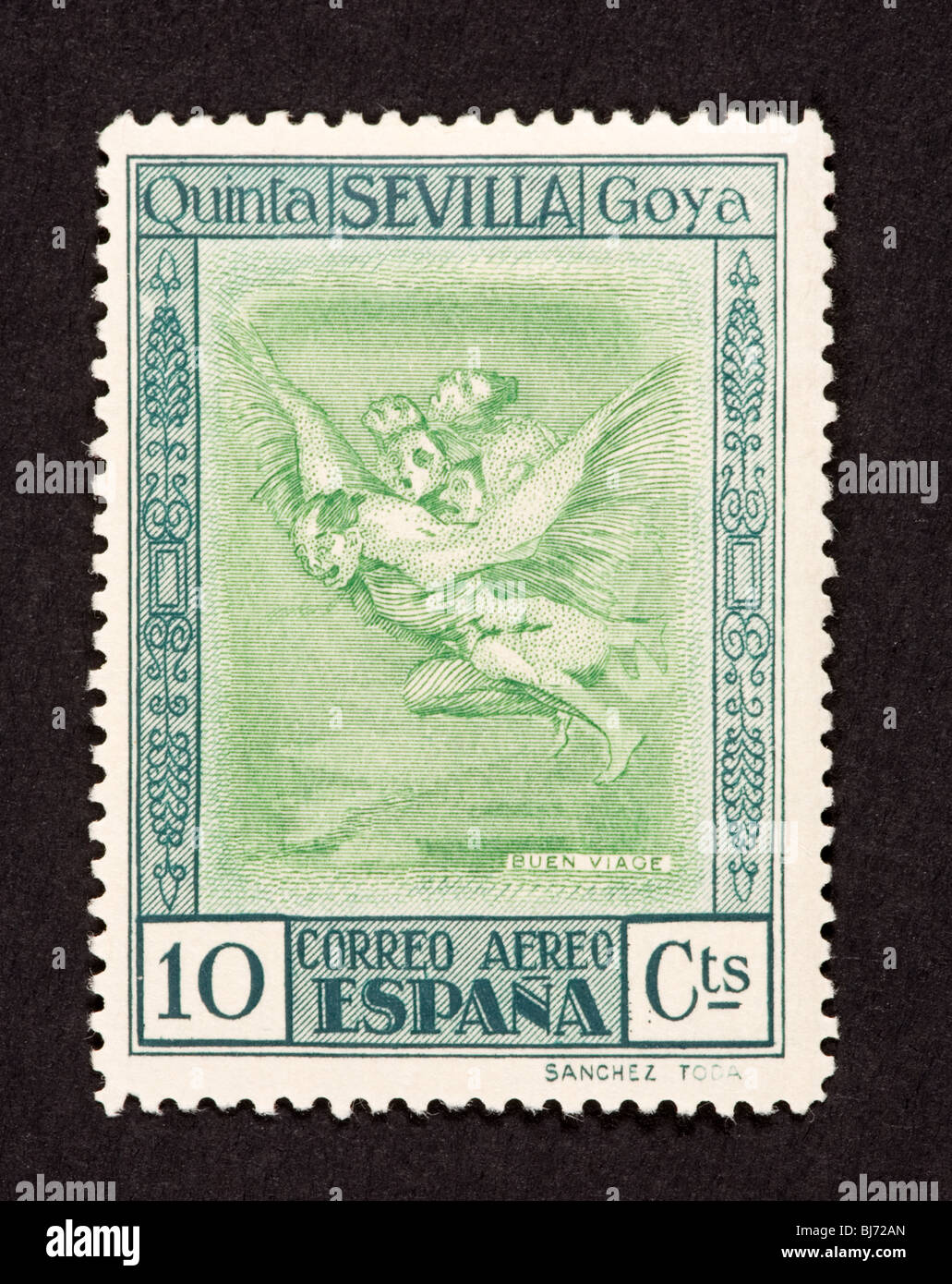 Postage stamp from Spain depicting artwork of Goya Stock Photo - Alamy