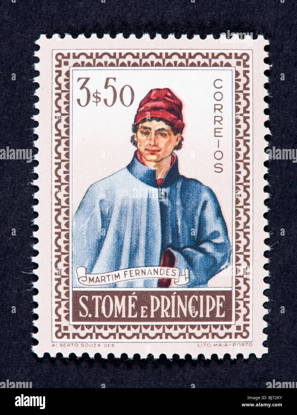 Postage stamp from Saint Thomas and Prince Islands depicting Martim ...
