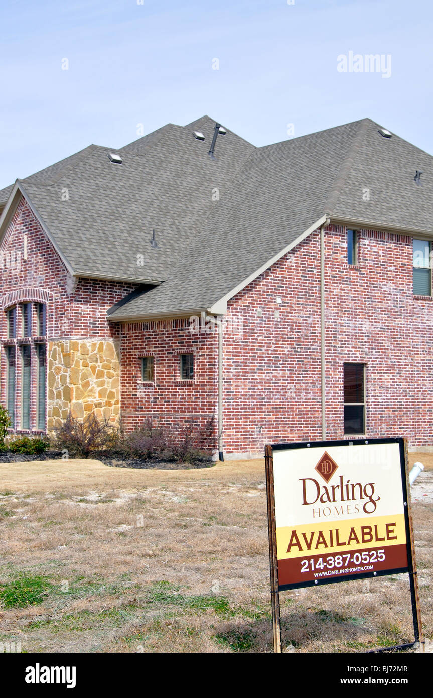 AVAILABLE sign on lot for house to be constructed Stock Photo - Alamy
