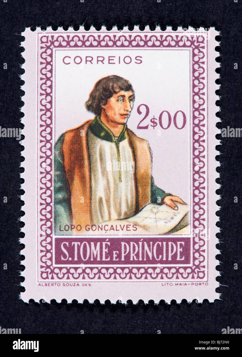 Postage stamp from Saint Thomas and Prince Islands depicting Lopo ...