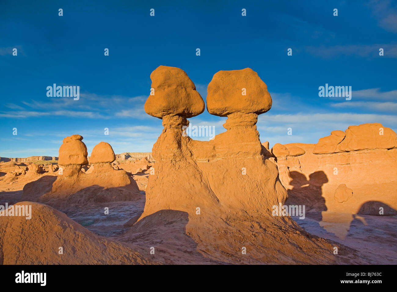 Cap Hoodoos in Morning Light, Goblin State Park, Utah, USA Stock Photo ...