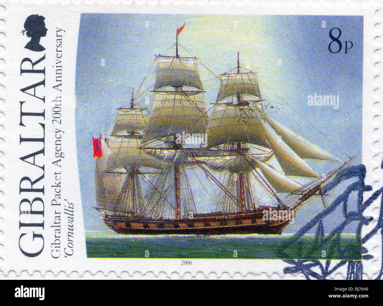 Gibraltar postage stamp Stock Photo - Alamy