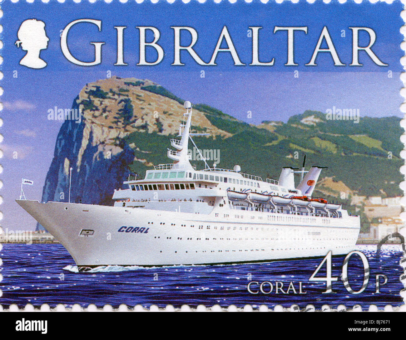 Gibraltar postage stamp Stock Photo - Alamy