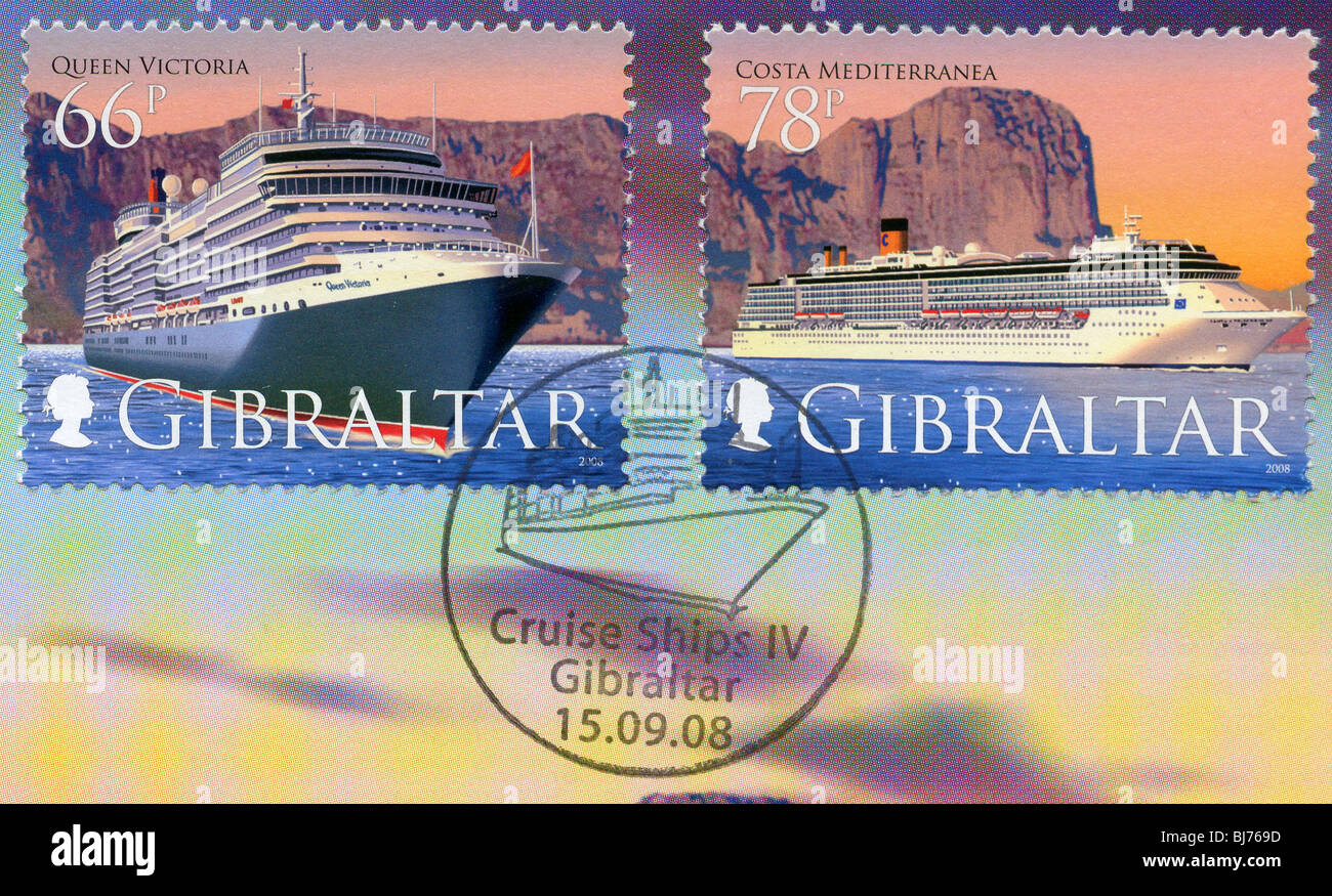 Gibraltar postage stamps Stock Photo - Alamy