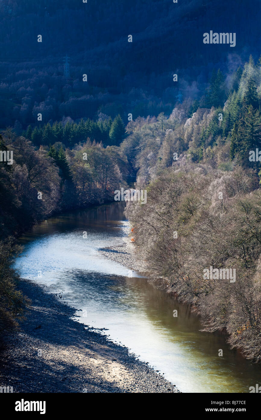 Scotland, Scottish Highlands, Killiecrankie. The River Garry and ...