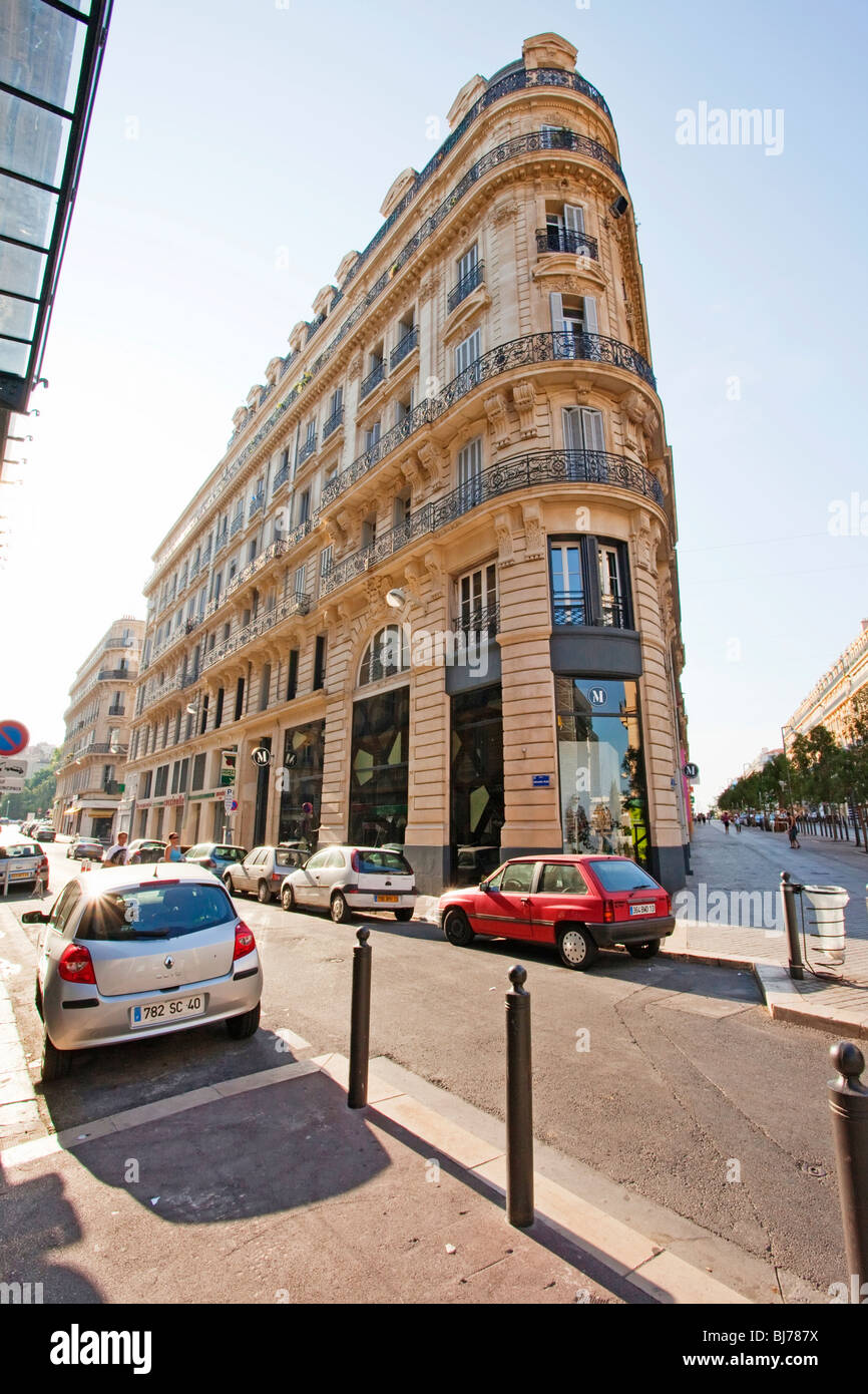 A Street in Marseille, France. Summer street scene in the city of ...