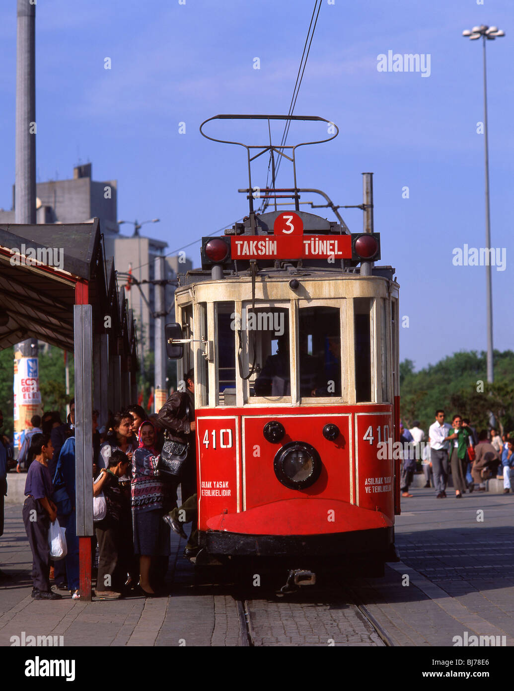 Local tram, Taksim Square, Taksim District, Istanbul, Istanbul Province ...