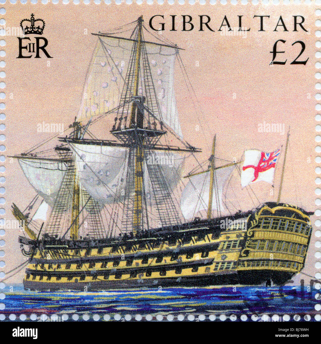 Gibraltar postage stamp Stock Photo - Alamy
