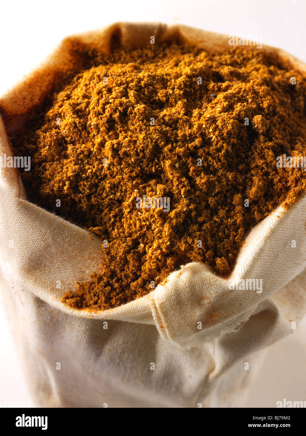 Garam Masala powder in a spice sack bag Stock Photo - Alamy