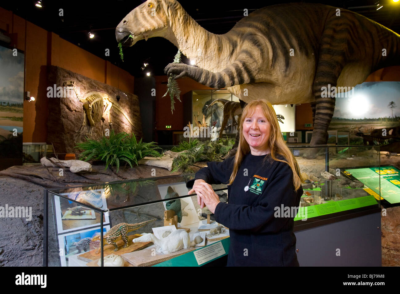 Penny Newbury staff Dinosaur Museum Sandown Isle of Wight England UK ...