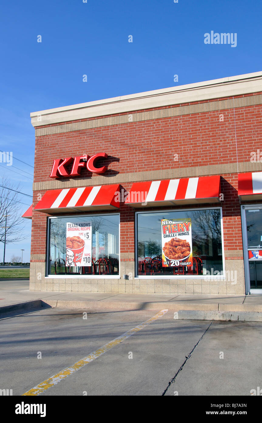 KFC fast food restaurant, Texas, USA Stock Photo - Alamy