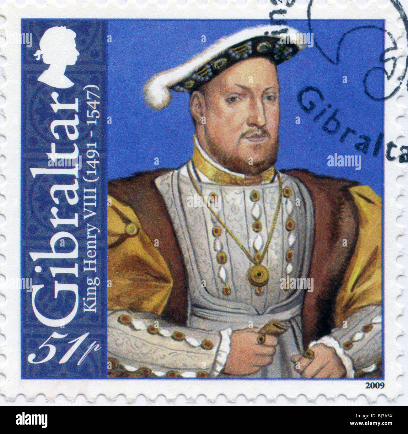 Gibraltar postage stamp Stock Photo - Alamy