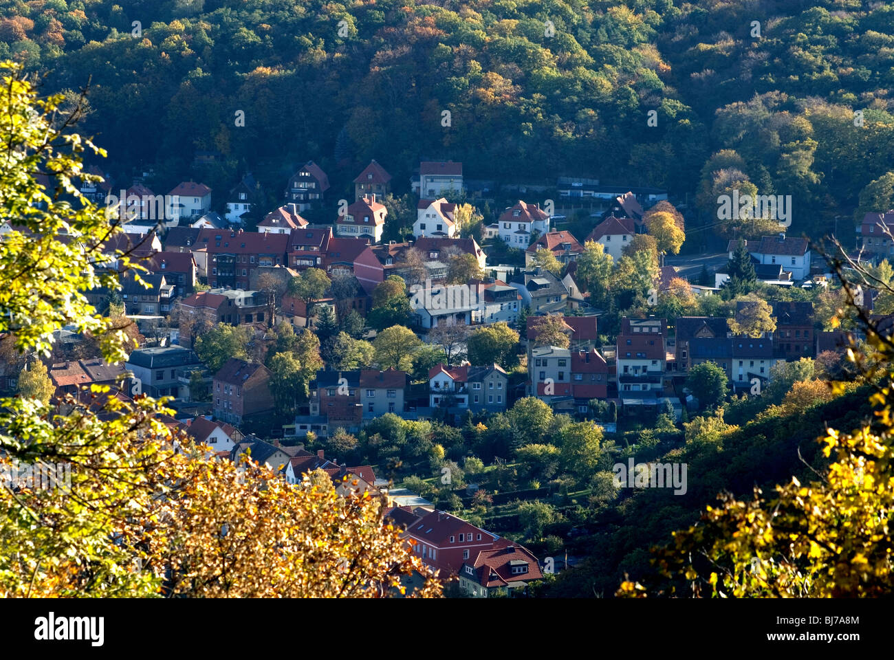 View from the Rosstrappe to the Bodetal, Thale, Germany Stock Photo - Alamy