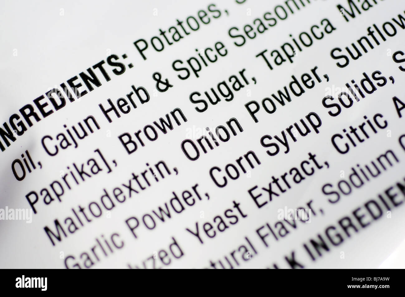 Ingredients list on food package hi-res stock photography and images ...
