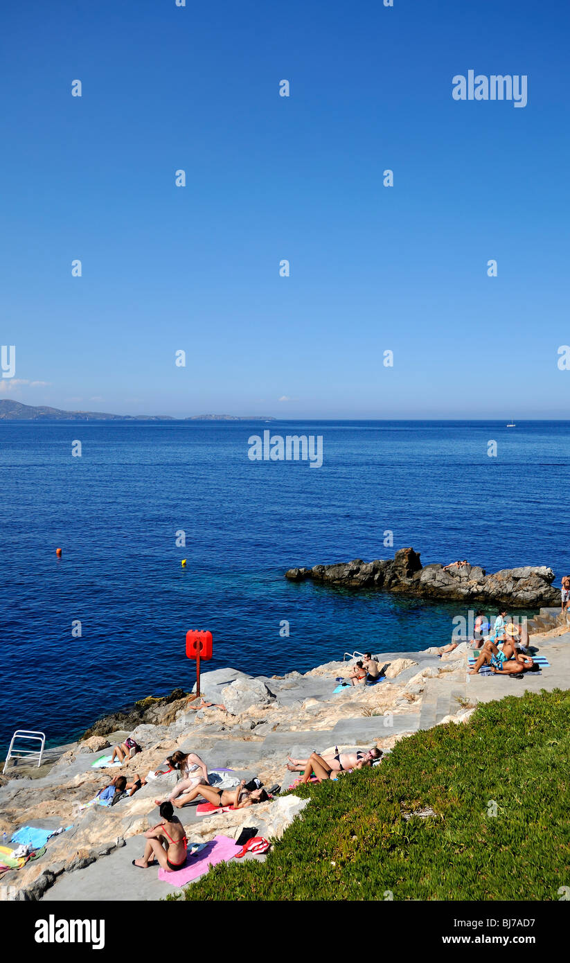 Hydroneta swimming area, Hydra island, Greece Stock Photo - Alamy