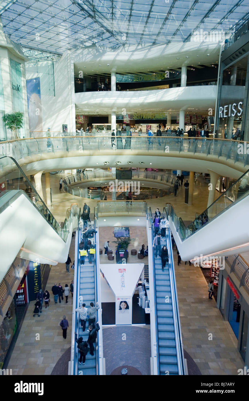 Interior of the Bullring Shopping Centre, Birmingham, England, UK Stock ...