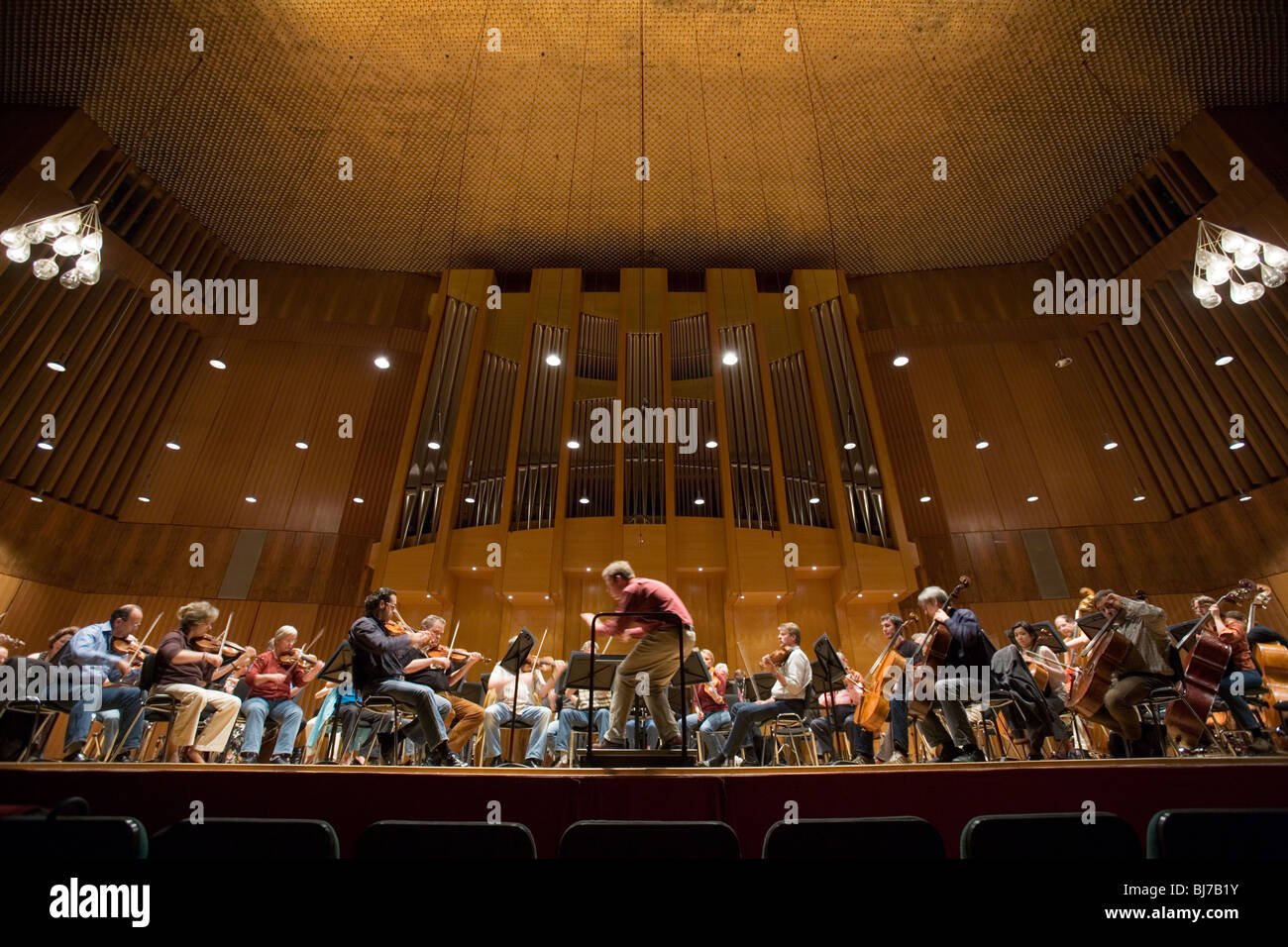Orchestra rehearsal practice in the Musikschule. Munich, Germany Stock ...