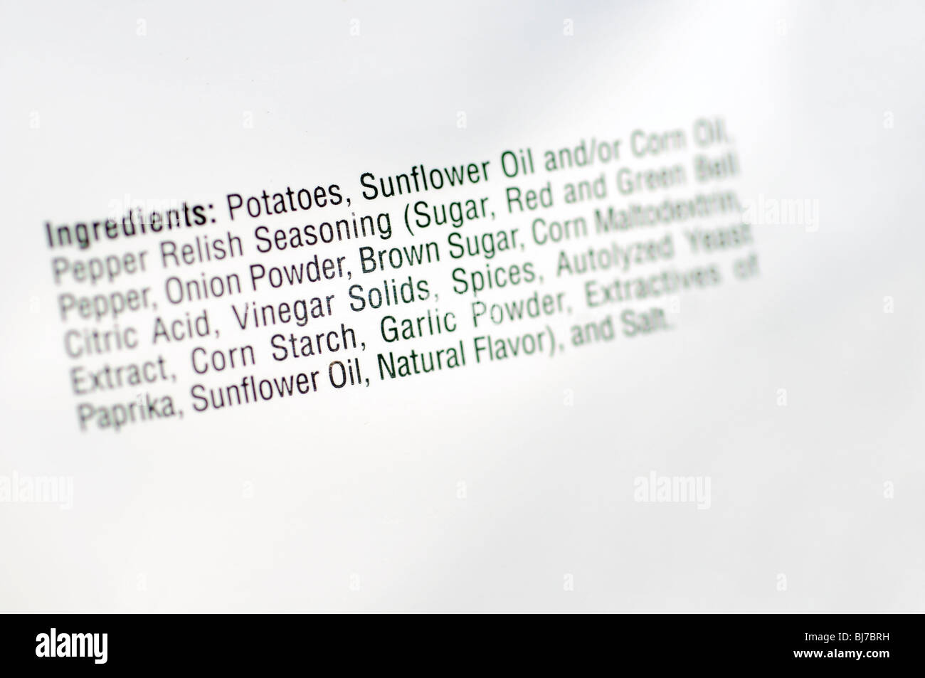 Ingredients list on food package hi-res stock photography and images ...