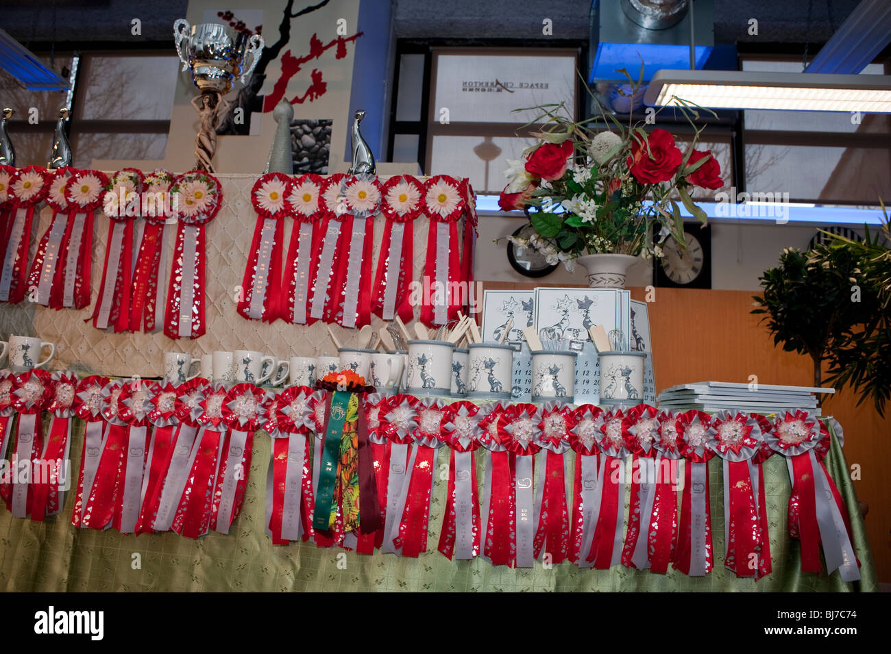 Paris, France, French Pedigree Cat Show, Trade Show, Detail Prizes ...