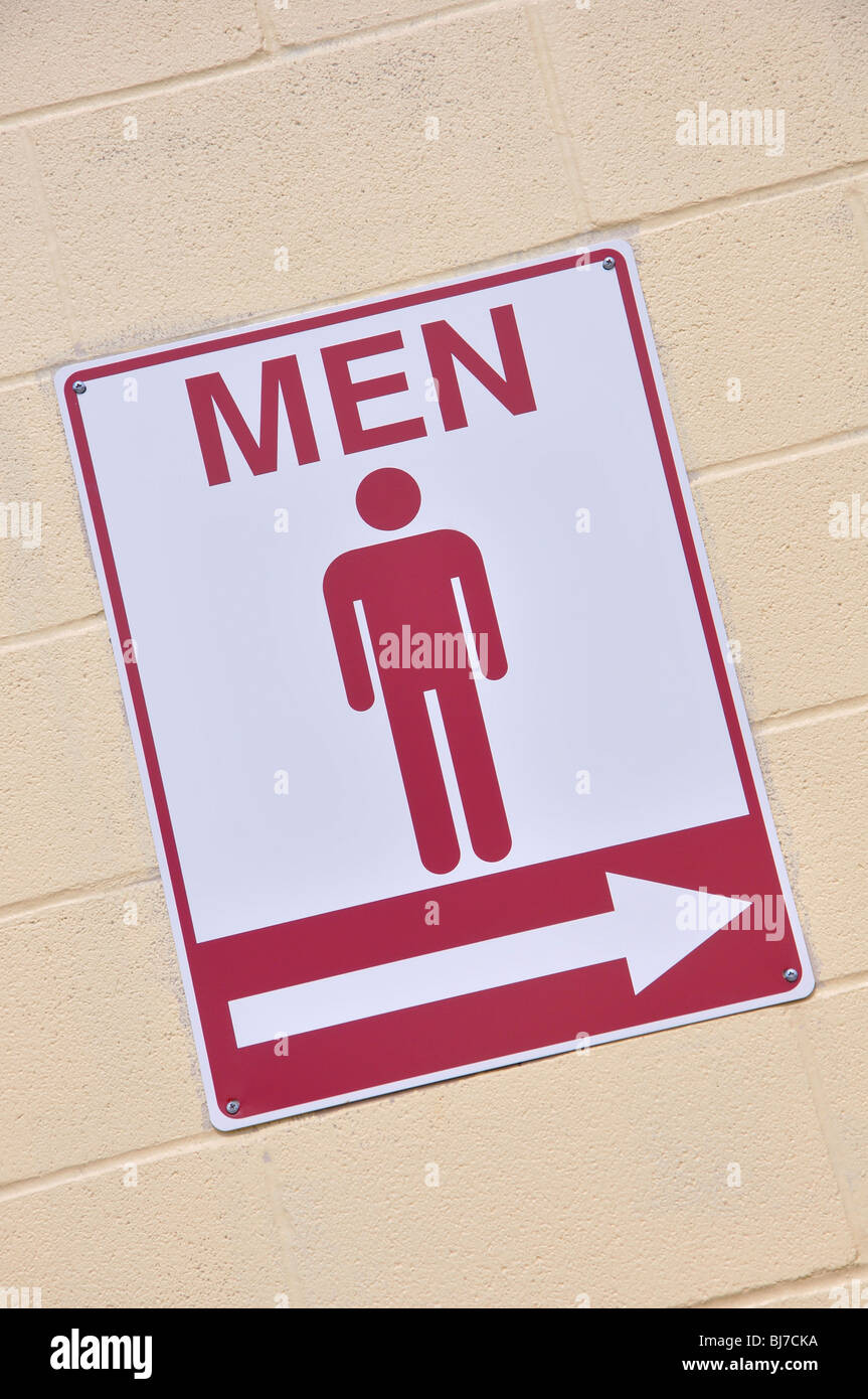 Public restroom sign Stock Photo - Alamy