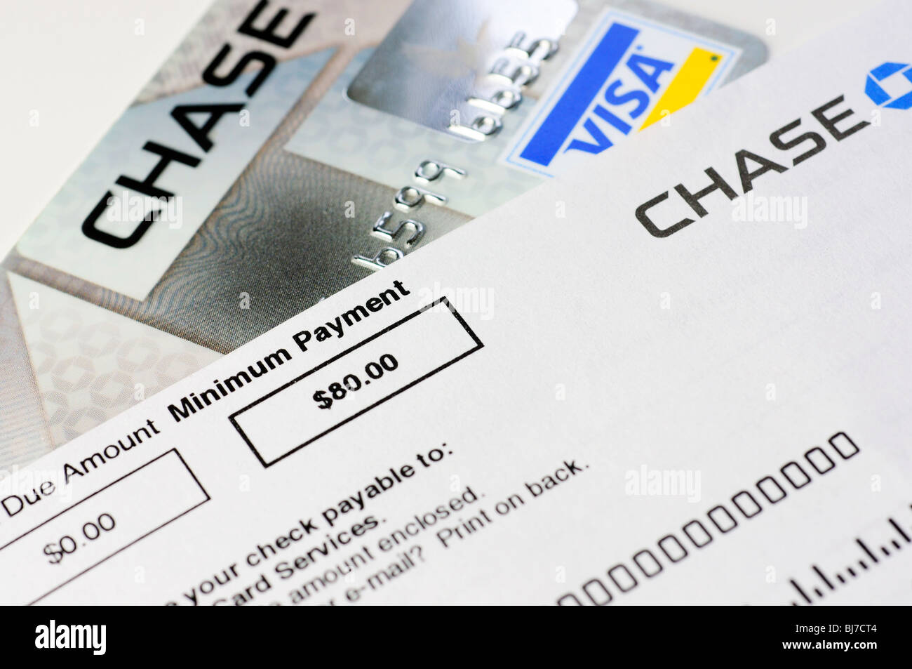 Credit card and bill Stock Photo - Alamy