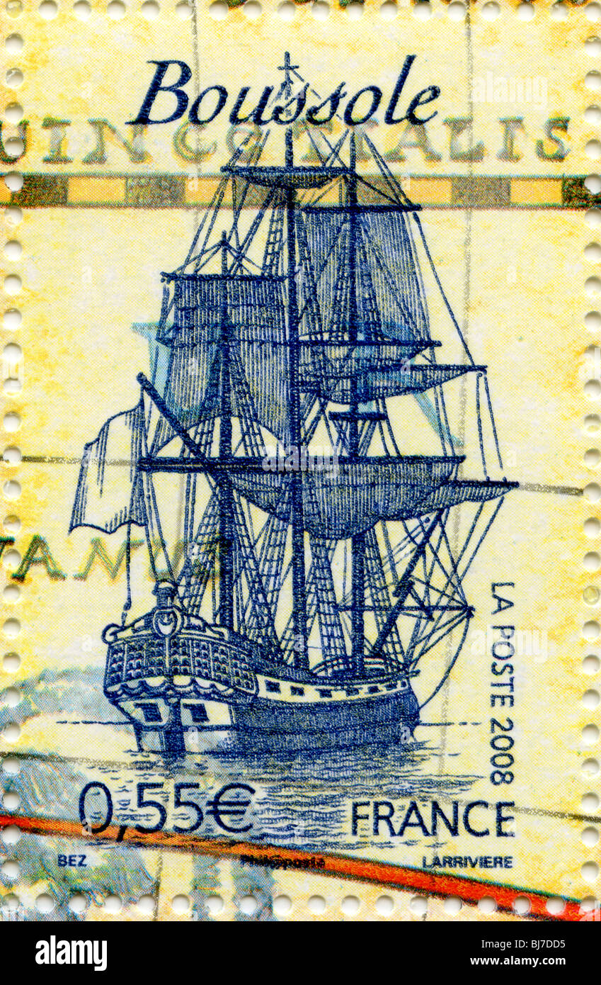 French postage stamp Stock Photo - Alamy