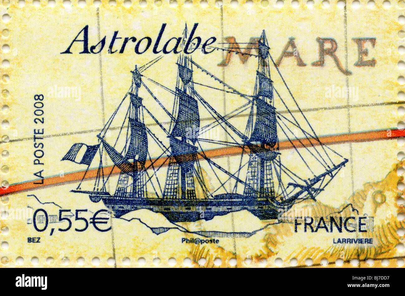 French postage stamp Stock Photo - Alamy
