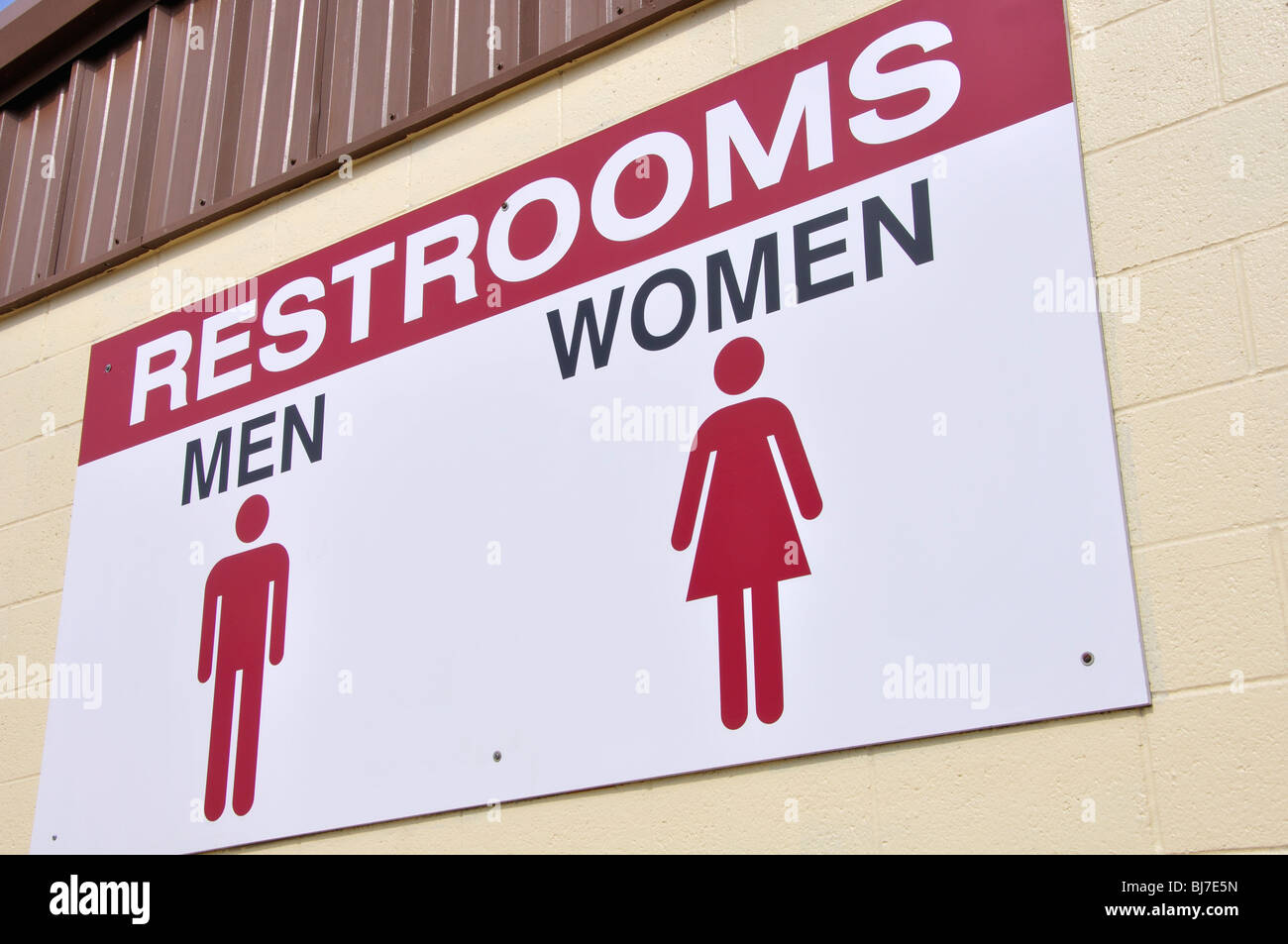 Public restroom sign Stock Photo - Alamy