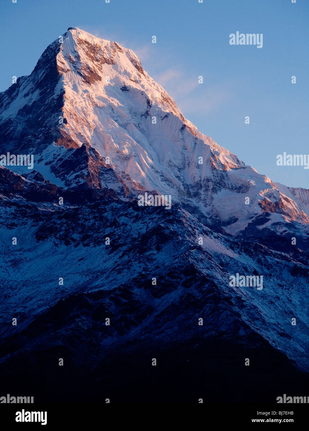 Annapurna massif (in Nepal) seen from Poon Hill, a popular place for ...