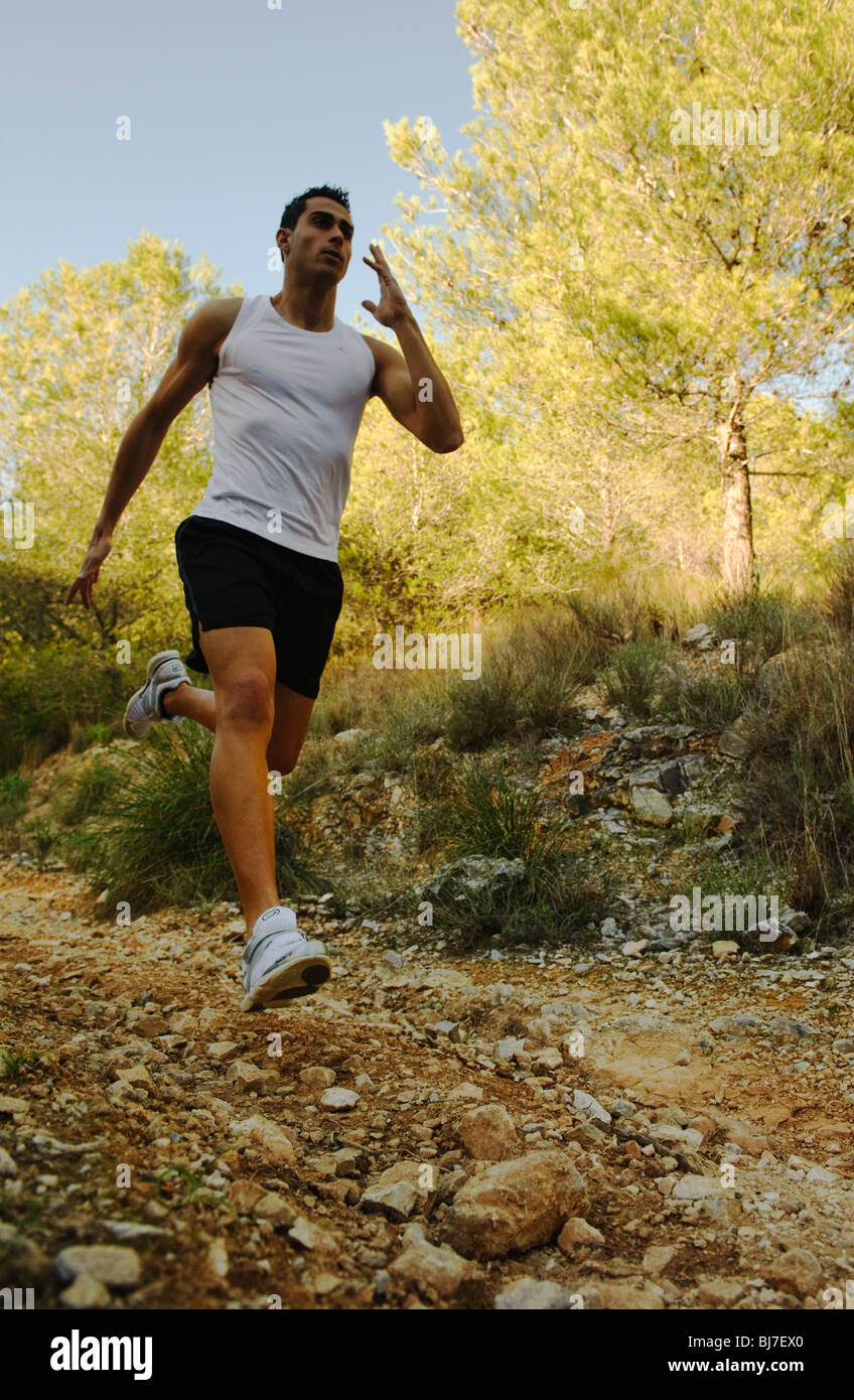 man running outdoors Stock Photo - Alamy